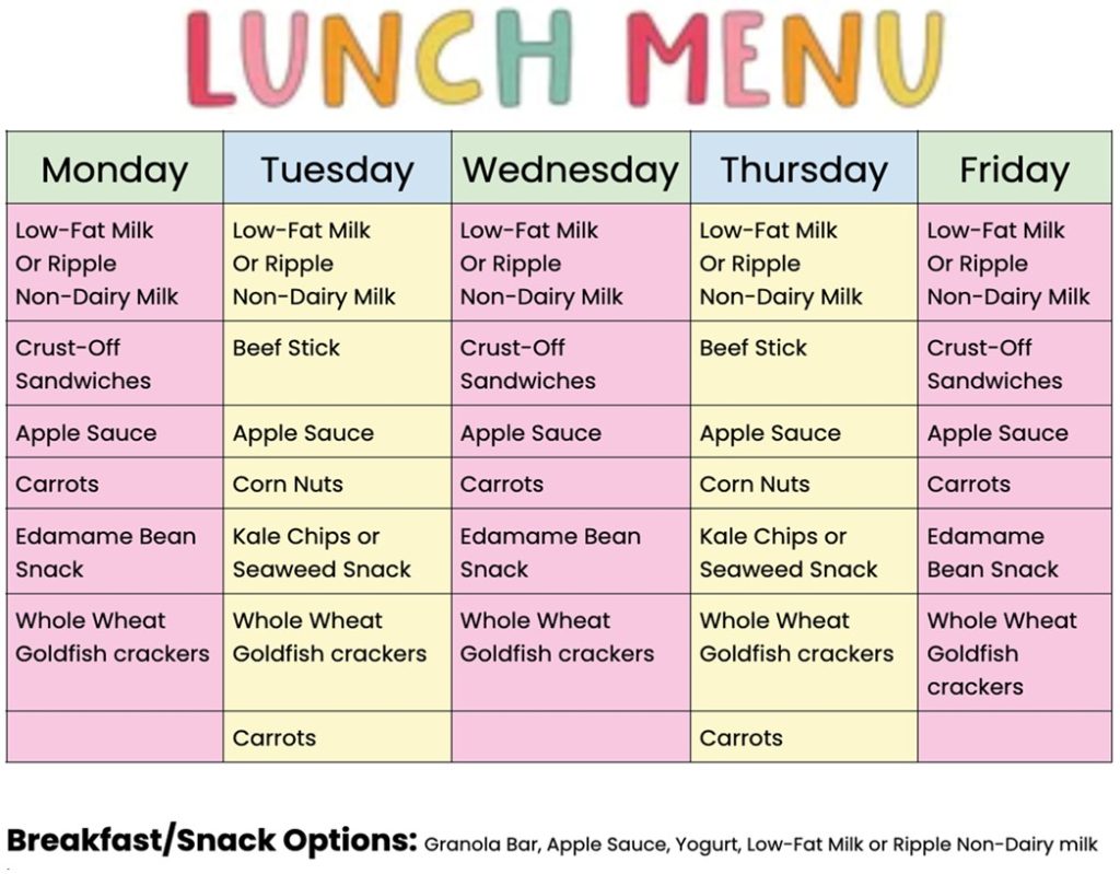Lunch Menu Ballard Elementary School Lunch Menu Ballard Elementary School
